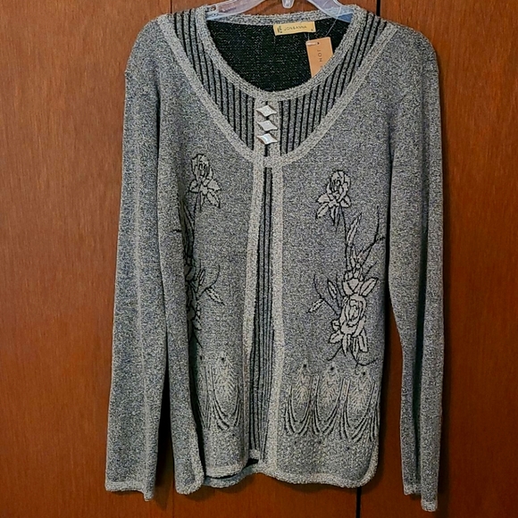 Jon & Anna | Sweaters | Nwt Jon Anna Layered Sweater Look Black Tan Sz ...